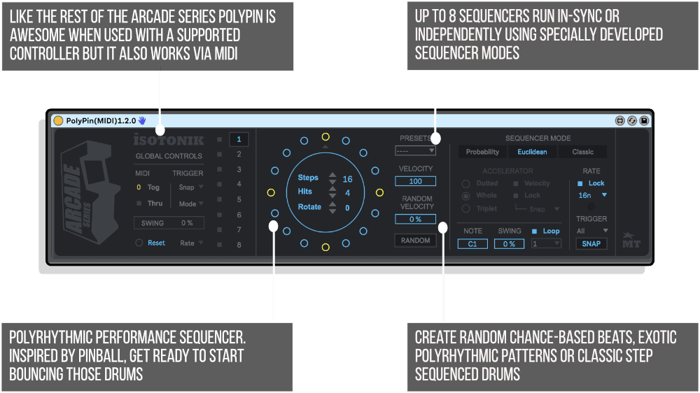 PolyPin Sequencer | Mark Towers | MaxforLive MIDI Devices | Ableton Live