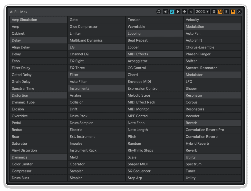 ALFIL Max by KILLIHU | Fast Item Loader for Ableton Live