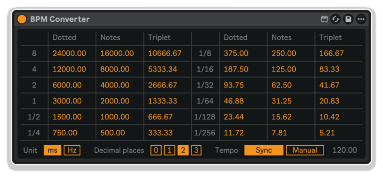 BPM Converter by KILLIHU | Isotonik Studios