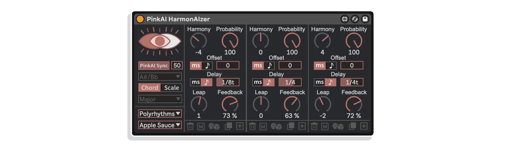 Pink AI HarmonAIzer | Advanced MIDI Harmonization Tool for Ableton Live