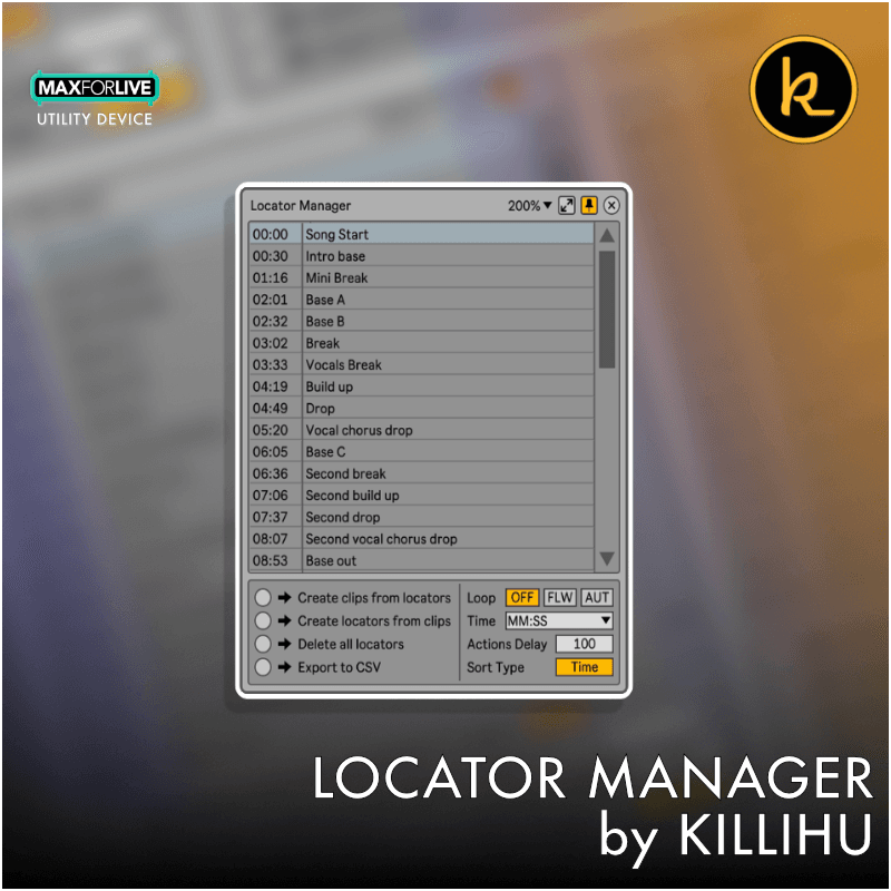 Locator Manager by Killihu | MaxforLive | Ableton Live