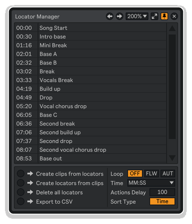 Locator Manager by Killihu | MaxforLive | Ableton Live