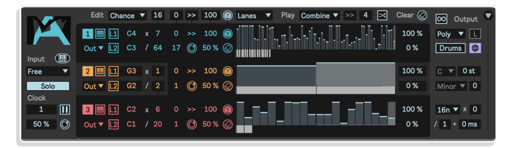 Trifecta – Polyrhythmic MIDI Sequencer for Max for Live