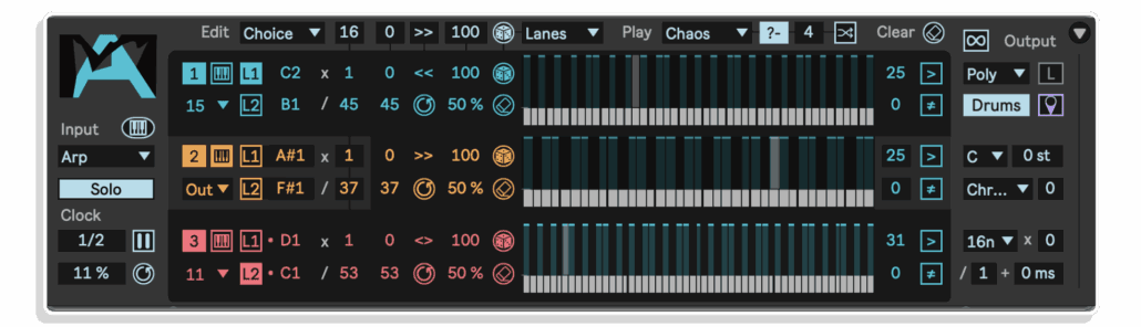 Trifecta – Polyrhythmic MIDI Sequencer for Max for Live