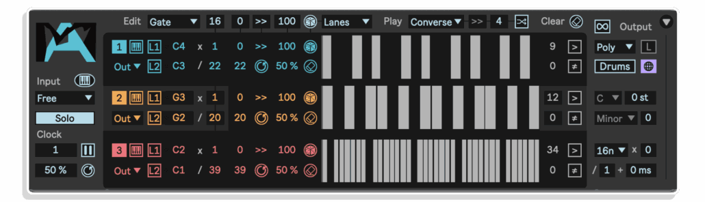 Trifecta – Polyrhythmic MIDI Sequencer for Max for Live