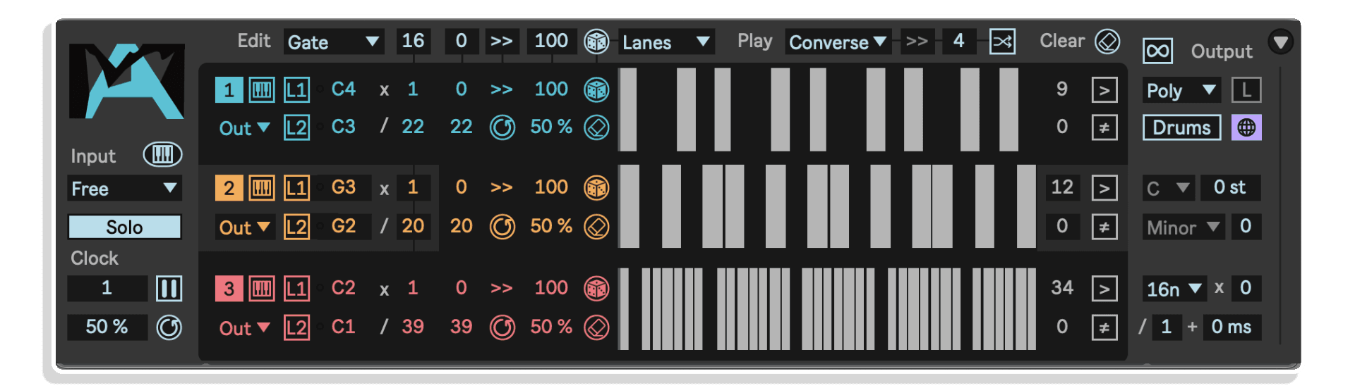 Trifecta – Polyrhythmic MIDI Sequencer for Max for Live